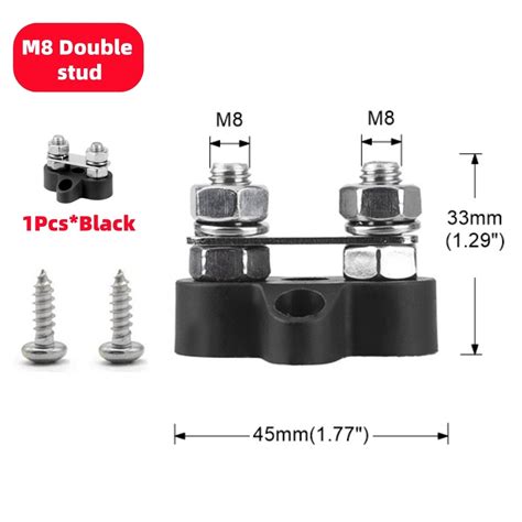M6 M8 M10 Terminal Block Studs Bus Bar 5 16 1 4 BusBar Positive Negative Heavy Duty Power