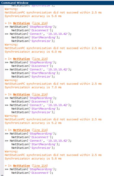 NetStation Synchronize Question Programming Help Psychtoolbox