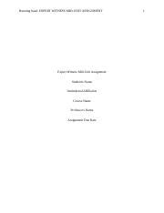 Expert Witness Mid Unit Assignment Docx Running Head EXPERT WITNESS