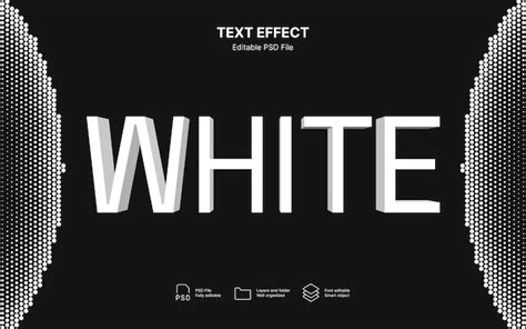 Premium Psd Black And White Text Effect