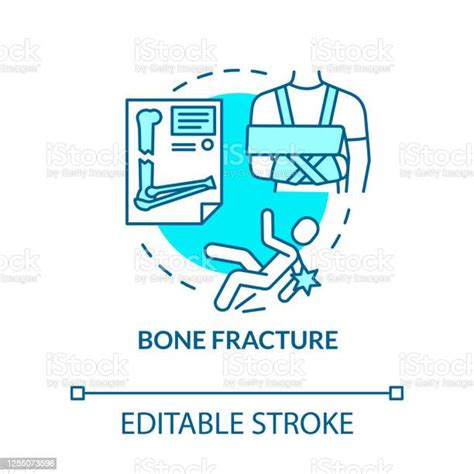 뼈와 연골 골절 외상 개념 아이콘 정형 외과 외상 사지 X 선 진단 아이디어 얇은 선 일러스트 벡터 절연 윤곽선 Rgb 색상 도면 편집 가능한 스트로크 부상에 대한 스톡