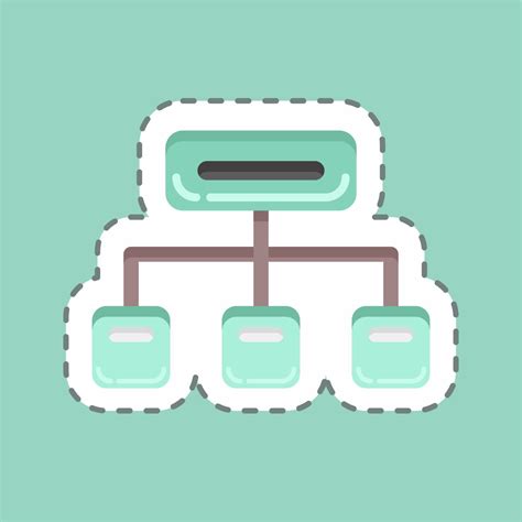 Sticker Line Cut Clustering Related To Machine Learning Symbol Simple Design Editable Simple