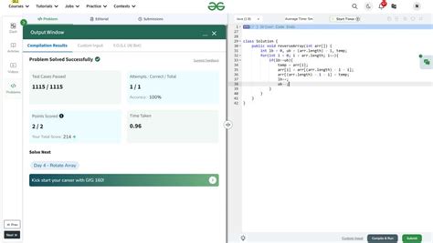 Nageswara Rao Yendamuri On Linkedin Gfg160 Geekstreak2024 Dsachallenge Codingjourney Day1