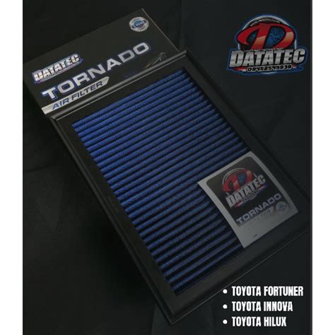 Toyota Gd Hi Lux Fortuner Innova Datatec Tornado Air Filter Drop In Made In Thailand Shopee
