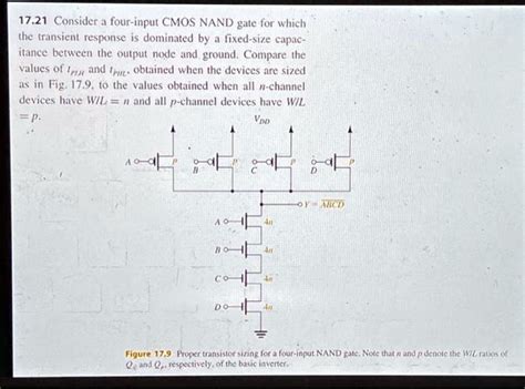 1721 Consider A Four Input Cmos Nand Gate For Which The Transient