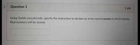 Solved Using Gaddis Pseudocode Specify The Instruction To