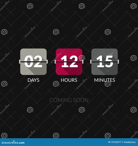 Flip Countdown Clock Vector Timer Counter 123249606