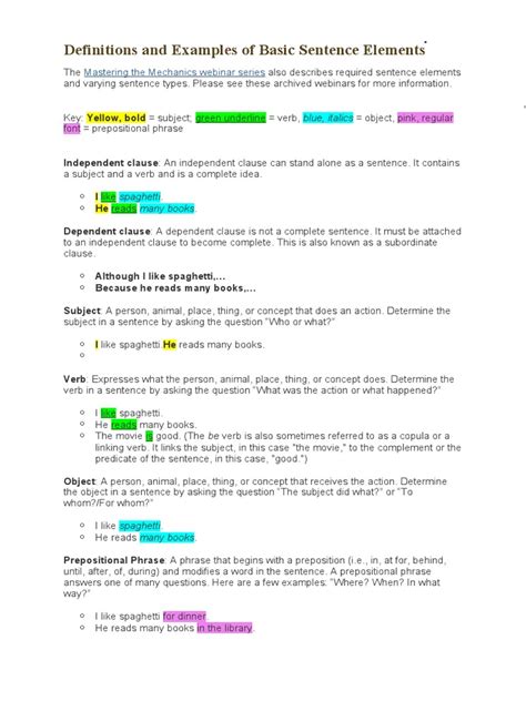Sentence Structure Pdf Subject Grammar Sentence Linguistics