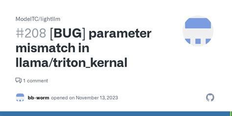 [bug] parameter mismatch in llama triton kernal · issue 208 · modeltc