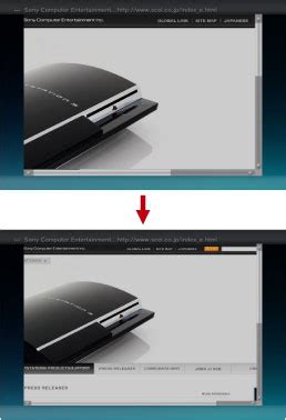 PS3 Changing The Display Size Of A Web Page