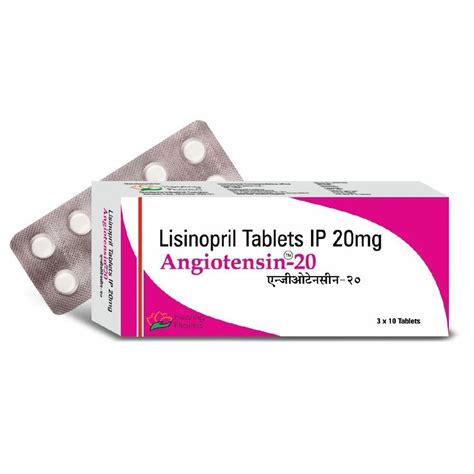 Lisinopril 20 Mg Tablet At Rs 197stripe Antihypertensive Drugs In