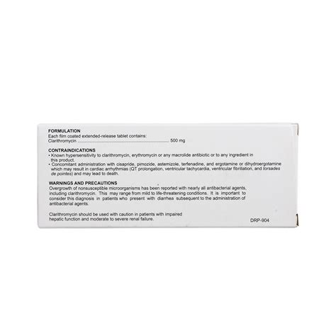 Klaz Clarithromycin Od 500mg 1 Tablet [prescription Required
