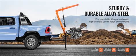 Vevor Hydraulic Pickup Truck Crane Hoist Crane 500 Lbs 360° Swivel