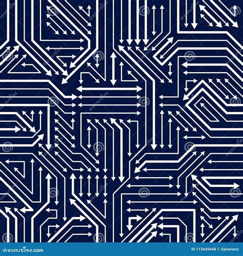 Seamless Microchip Background Vector Illustration 48899540