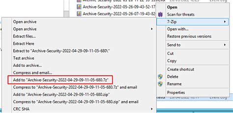 how to compress log files using 7zip programming and development spiceworks community