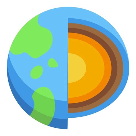 Premium Vector Earth Layers Diagram Showing Inner Core Outer Core And