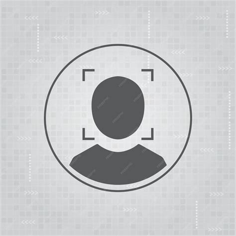 Premium Vector Biometric Facial Recognition Face Scan System Icon Cyber Security Concept