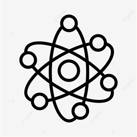 Atoms Line Icon Vector Atoms Drawing Atoms Sketch Atoms Png And