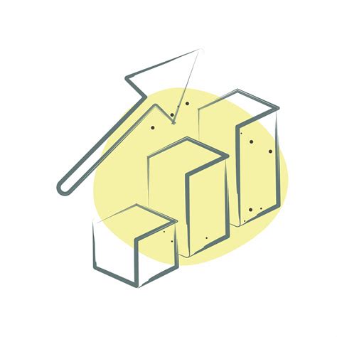 Icon Bar Chart Related To 3d Visualization Symbol Color Spot Style Simple Design Editable