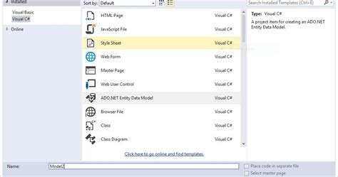 How To Use Adonet Entity Data Model With Database Computer Programming