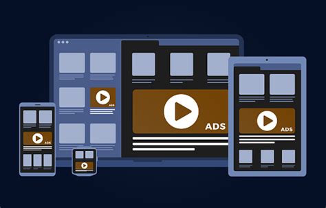 네이티브 마케팅 컨셉 타겟팅 교차 기기 및 다중 타겟 타겟 광고 전략이 있는 프로그래매틱 광고 노트북 태블릿 Pc 휴대 전화 및