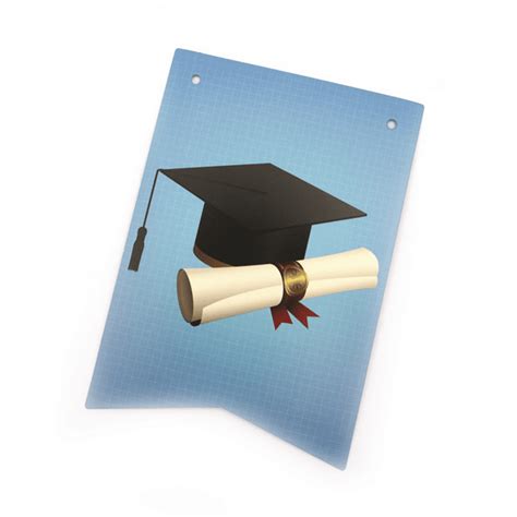 Банер за дипломиране Честито Завършване син Онлайн Парти Магазин Vanilashop