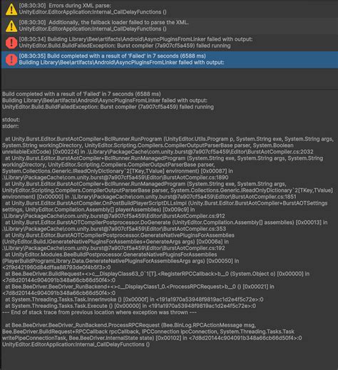 Burst Compiler Failed Running Burst 1 8 18 Unity 6000 0 23f1 And 33f1