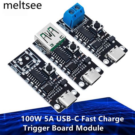 W A USB C Fast Charge Trigger Board Module PD QC Decoy Board Fast Charge USB Type C PD