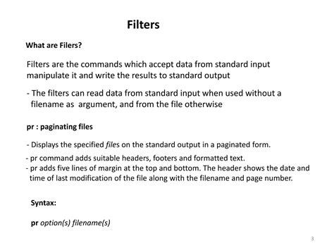 Unix Filters Pptx