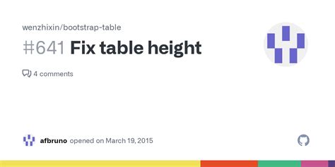 fix table height · issue 641 · wenzhixin bootstrap table · github