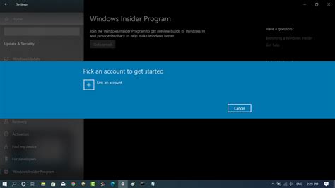 Join Windows Insider Program Without Microsoft Account