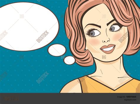 Pop Art Woman Comic Vector And Photo Free Trial Bigstock