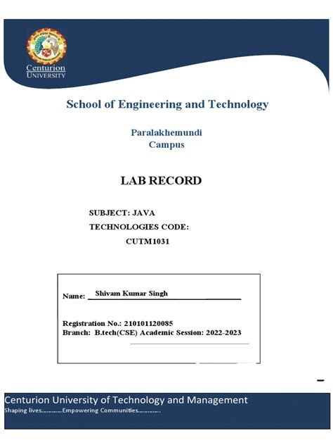 Java Lab Rrecord Pdf Method Computer Programming Constructor