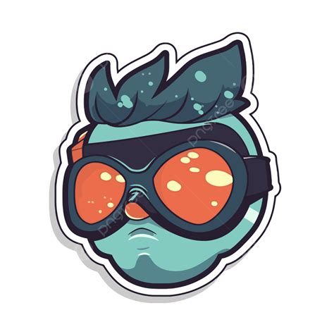 고글을 쓴 만화 일러스트 머리 스티커 클립 아트 벡터 만화 일러스트 스티커 일러스트 벡터 일러스트 Png 일러스트 및 벡터 에 대한 무료 다운로드 Pngtree