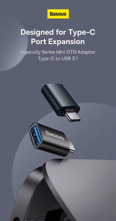 Jual Baseus Mini Adaptor OTG Type C USB 3 1 Connector Shopee Indonesia