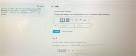 Solved Constants Part A Youre In An Airplane That Flies