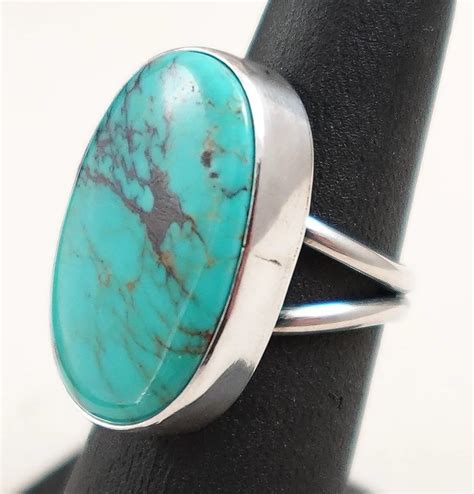 Womens Navajo Turquoise Ring Sz 7 —womens Turquoise Rings ~ Womens
