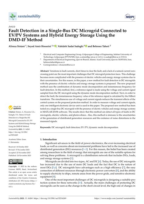 pdf fault detection in a single bus dc microgrid connected to ev pv