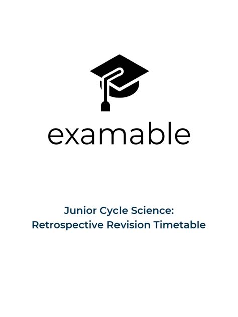 Revision Timetable Jc Science 5 Pdf