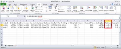 Exported Tracking Number In Csv Shows Zeroes After The 15th Digit Elliott Support Center