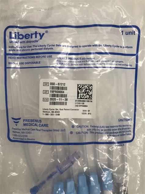Fresenius Medical Care 050 87212 Liberty Cycler Set Dual Patient