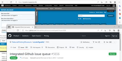 Integrated Github Issue Queue · Issue 15 · Naturalhistorymuseumscratchpads Evolution · Github