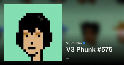 V3 Phunk 575 V3phunks Opensea