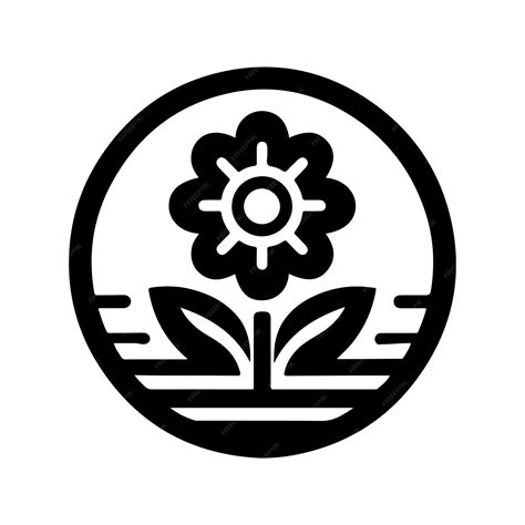 Ícone De Logotipo De Flor Simble Clip Art Silhueta Vetor Com Isolado Em Fundo Branco Vetor