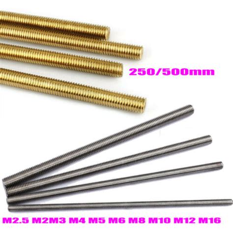 Threaded Rod Bar Stainless Full Threaded M2 5 M2m3 M4 M5 M6 M8 M12 M10 M16 Ebay Uk