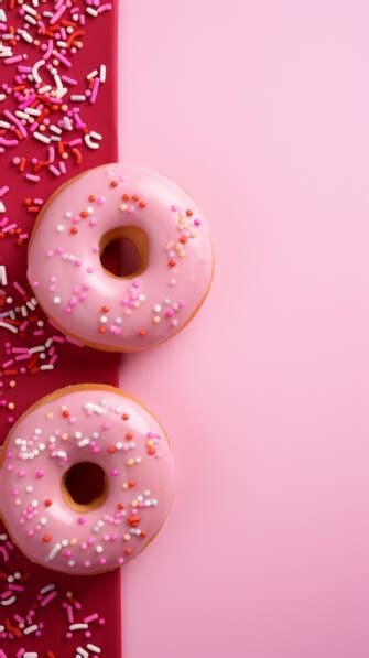 Download Pink Frosted Donuts With Sprinkles Backgrounds Online