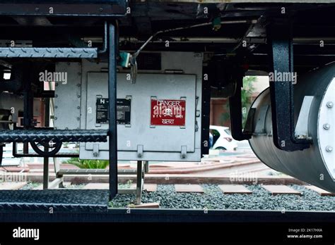 New Delhi India 14 September 2022 Electric Train Transformer Box In