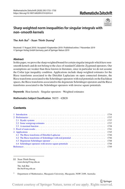 Sharp Weighted Norm Inequalities For Singular Integrals With Nonsmooth Kernels Request Pdf