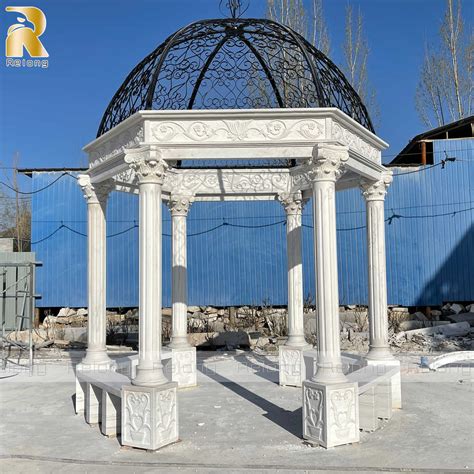 Outdoor Garden Stone Gazebo For Sale Relong Art Sculpture