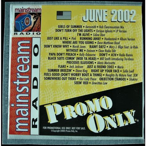 Promo Only Mainstream Radio June 2002 Dj Promo Cd Compilation Eminem